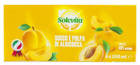 Test e Recensione SOLEVITA (LIDL) SUCCO E POLPA DI ALBICOCCA MIN. 40% ...